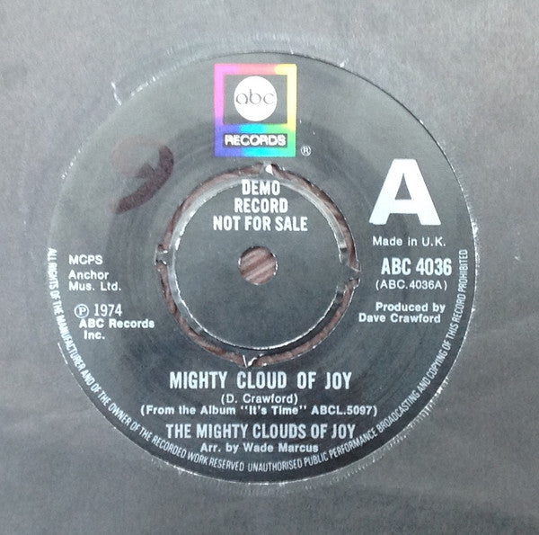 The Mighty Clouds Of Joy : Mighty Cloud Of Joy 7", Promo (VG+ / Generic) - Dig Vinyl