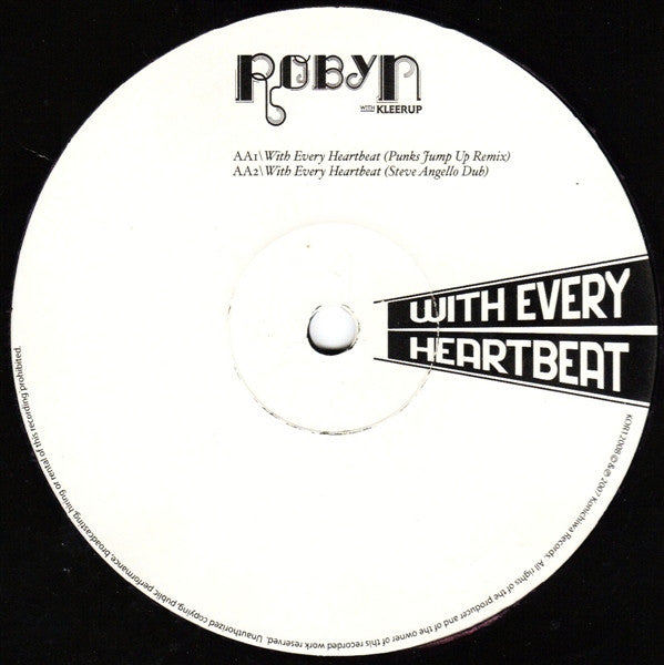 Robyn With Kleerup : With Every Heartbeat 12" (VG+ / VG+) - Dig Vinyl