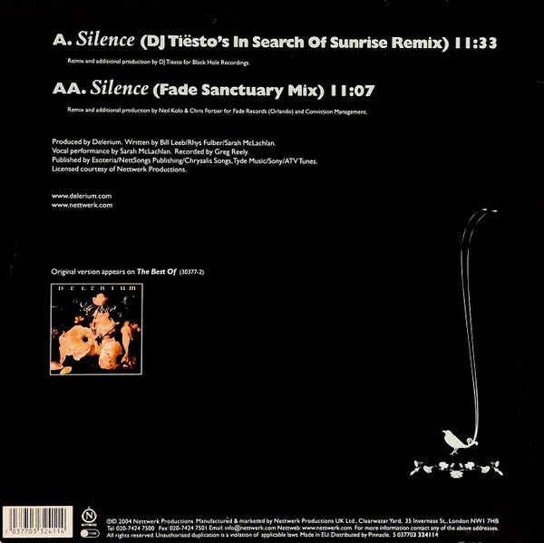 Delerium Featuring Sarah McLachlan : Silence 2004 (Remixes By DJ Tiësto ...